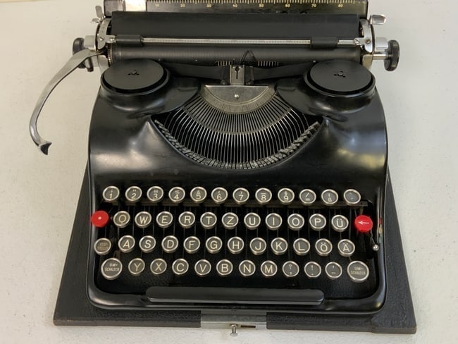 Wwii German 1941 Ss Groma Model N Typewriter With Ss Runes Key Auction