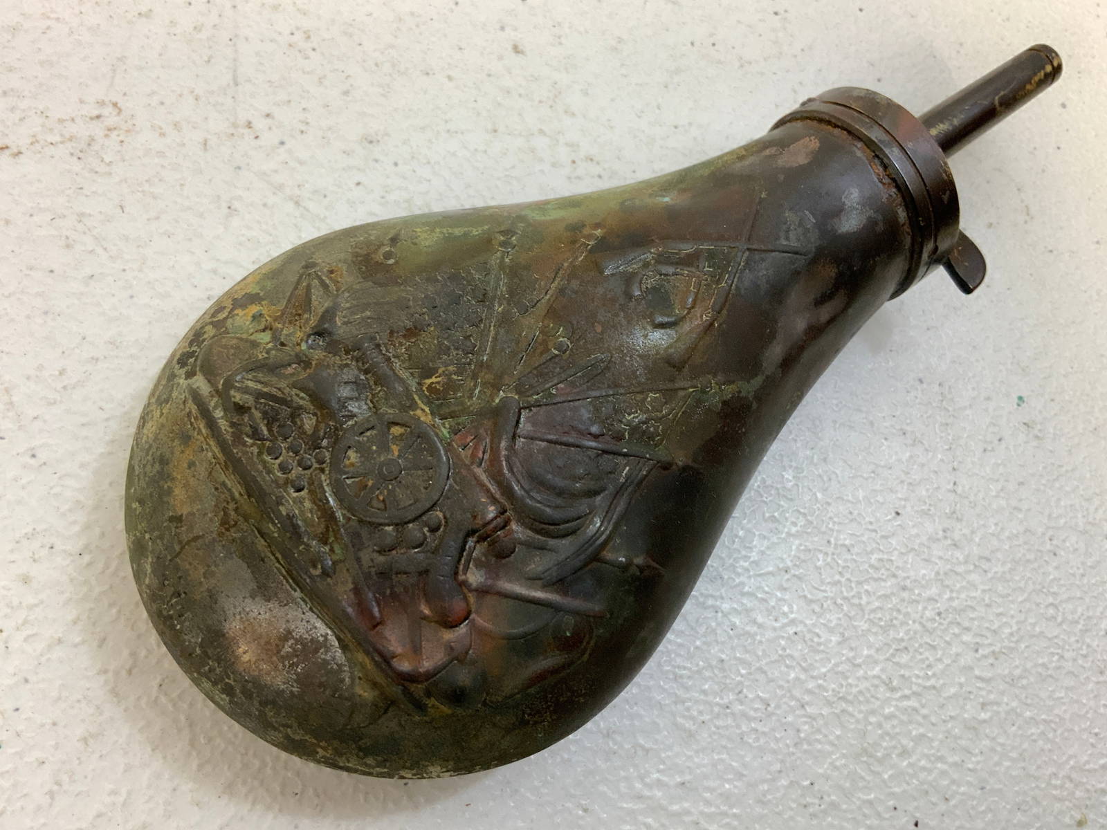 Antique Gun Powder Flask Auction