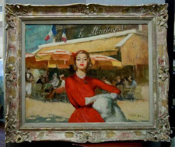 Pal Fried Alice Cafe Madrigal Oil Painting Young Woman