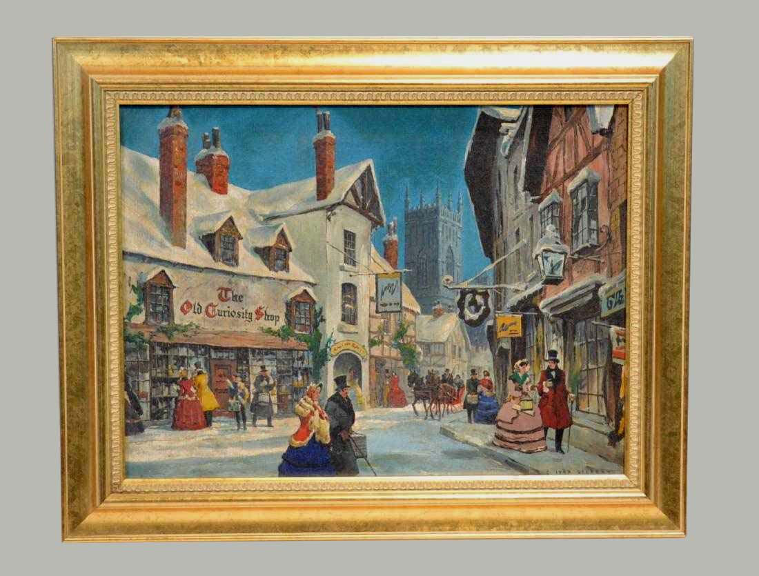 CARL IVAR GILBERT The Old Curiosity Shop OIL PAINTING