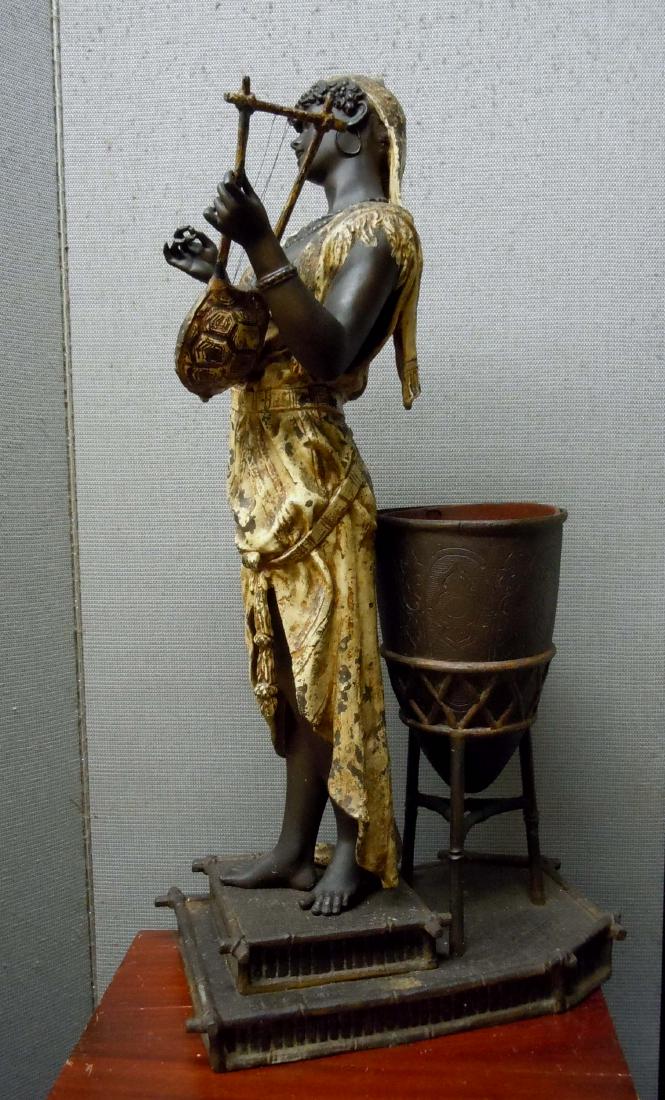 LOUIS HOTTOT NUBIAN GIRL BLACKAMOORE MUSICAL INSTRUMENT
