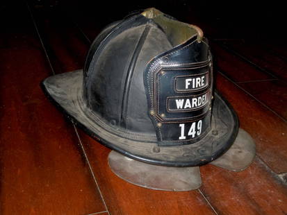 Vintage Cairns & Brother Leather Fireman's Helmet With