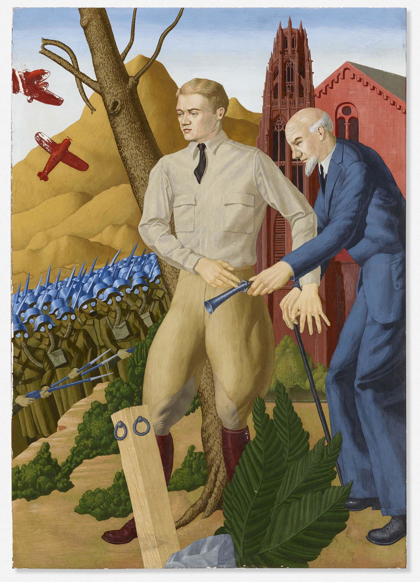 Wwi Soviet Propaganda: V. Lenin Plane Gas Mask Painting Artist Unknown ...