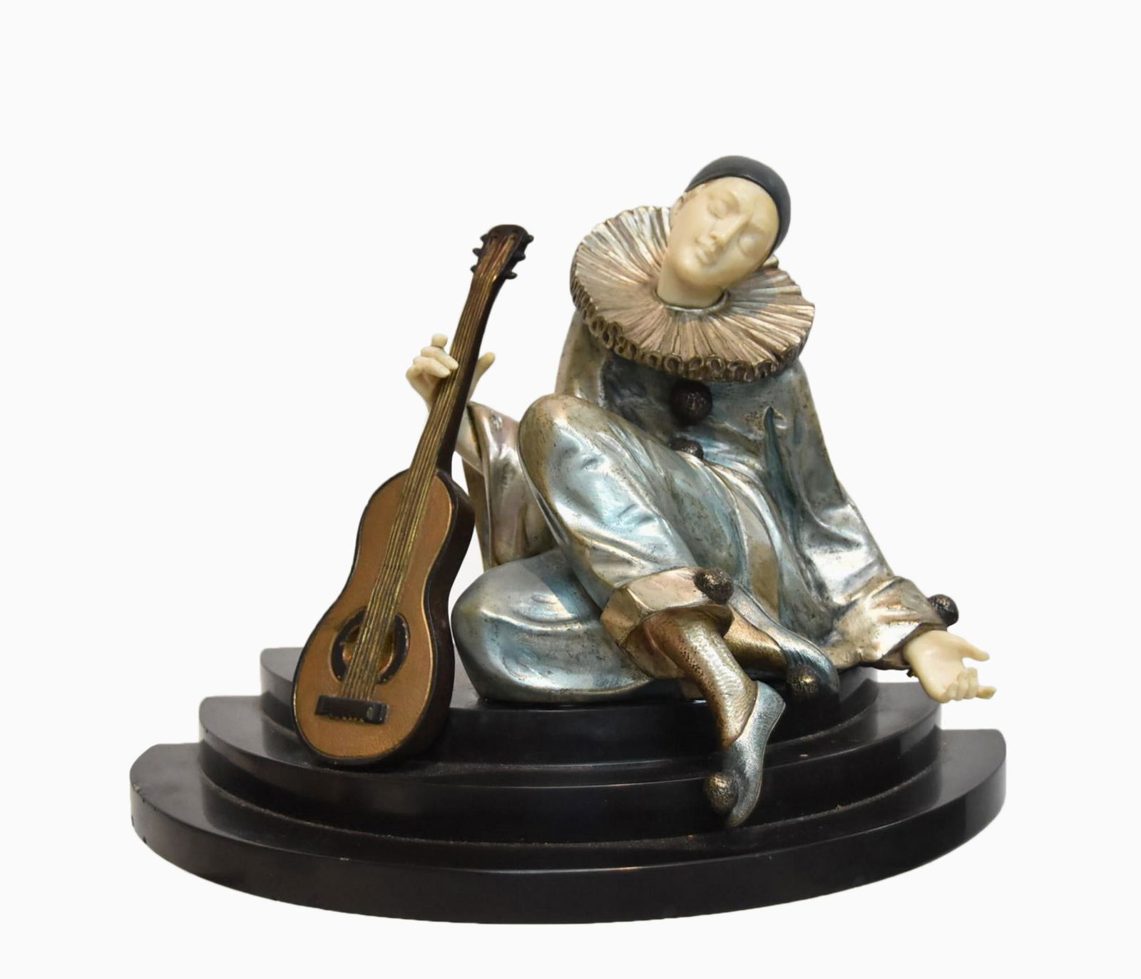 Andre Gilbert Sleep Of The Pierrot Deco French Bronze Andre Gilbert ...