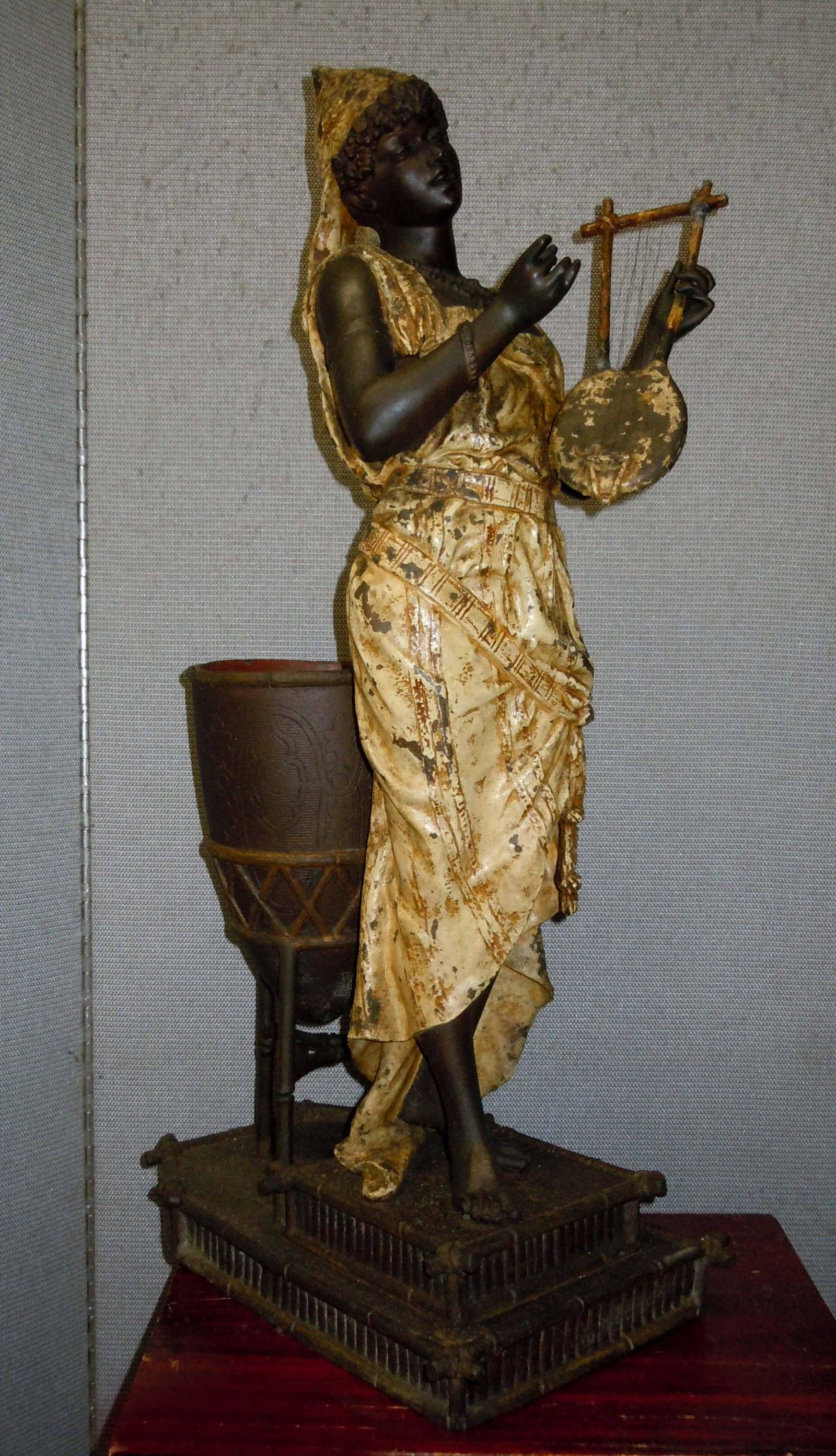 Louis Hottot Nubian Girl Blackamoore Musical Instrument Details ...