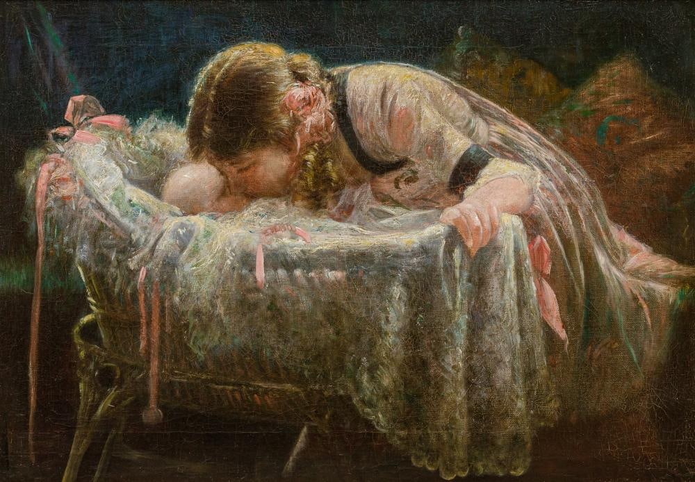 Harry Herman Roseland Mother & Child Oil Painting W Sotheby's ...