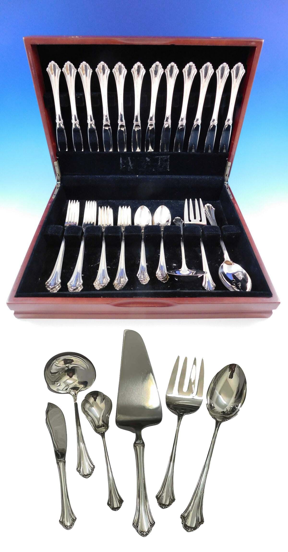 Bel Chateau By Lunt Sterling Silver Flatware Set 66 Pieces, Service For ...