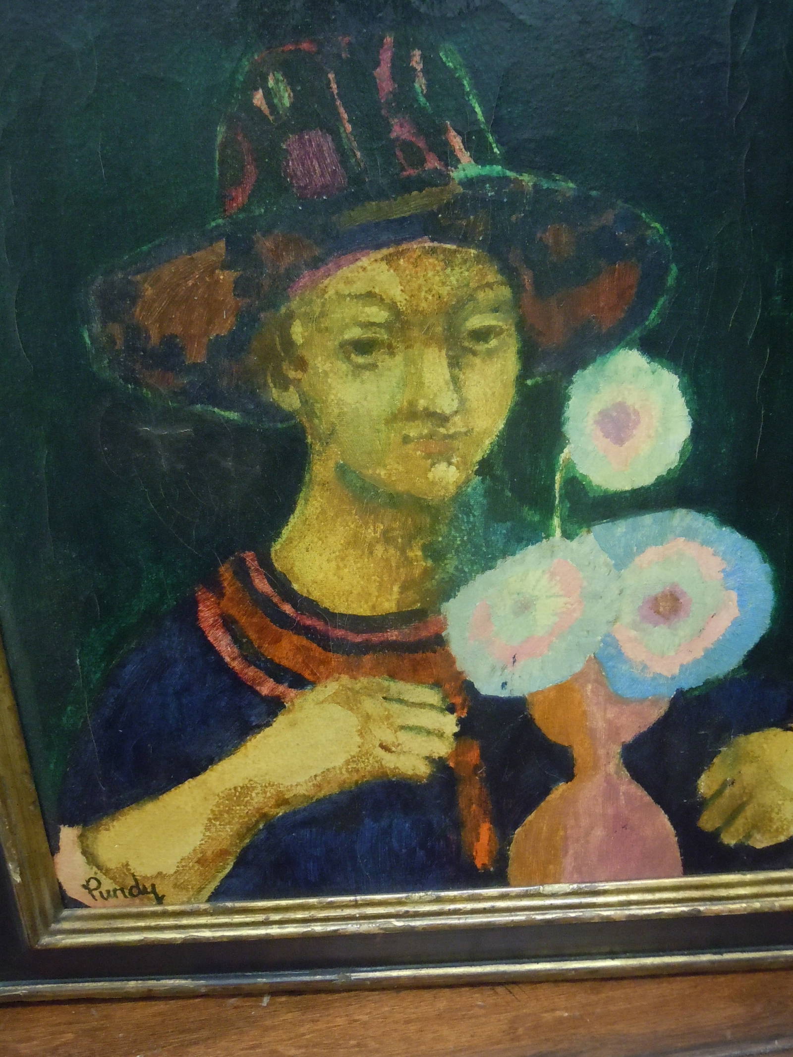 Donald Purdy Impressionist Oil Painting Woman Flowers Signed Purdy ...