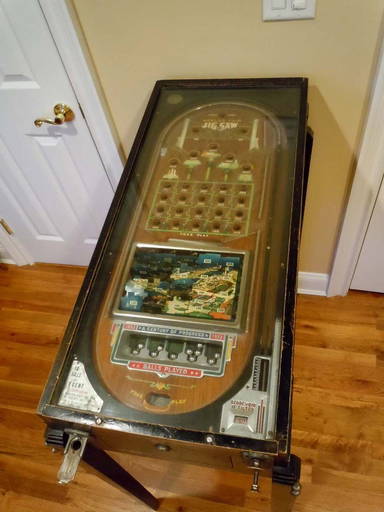 1933 Rockola Jig Saw Pinball Machine World's Fair Pre Flipper 1 Cent ...