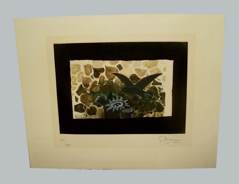 George Braque 'le Nid Vert The Green Nest' Etching Georges Braque ...