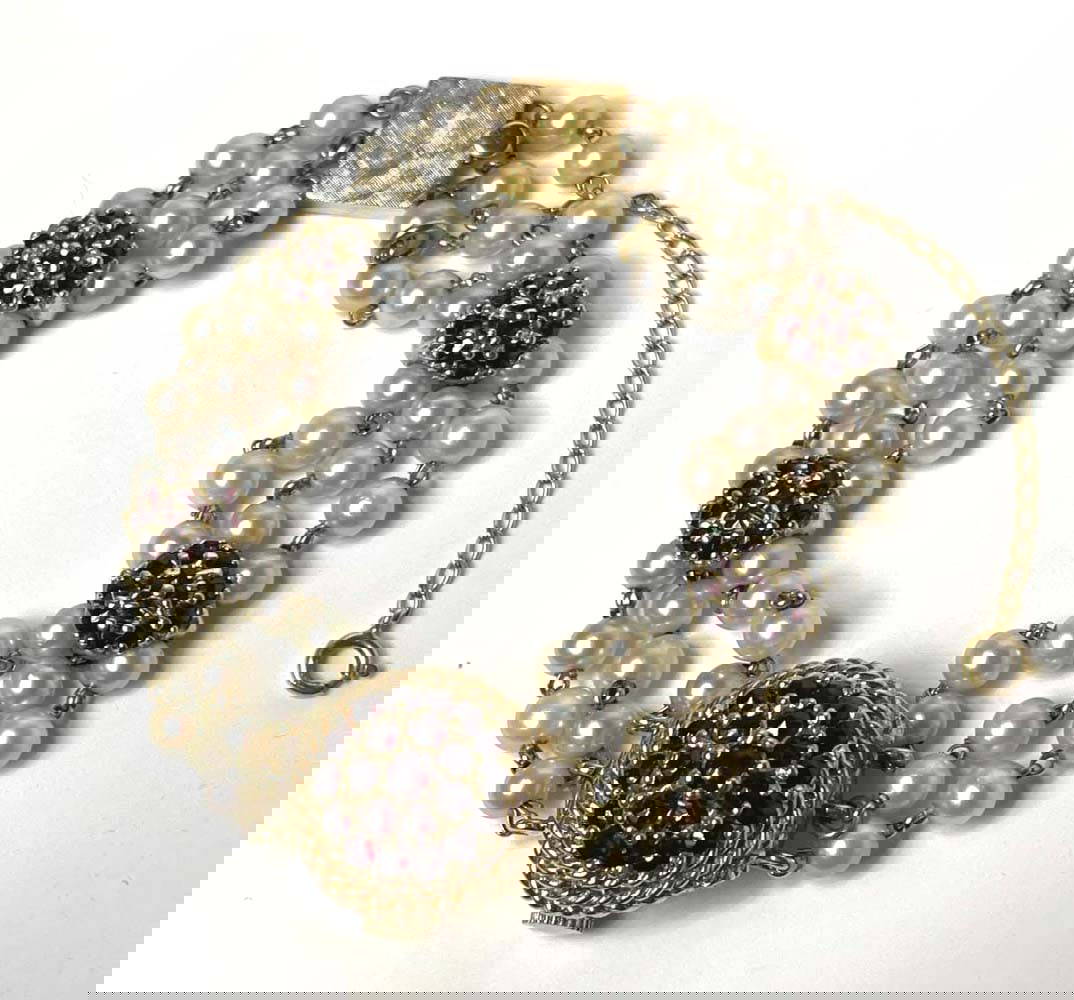 1940s Ladies Lucien Piccard 14k Gold Ruby & Pearl Mystery Bracelet ...