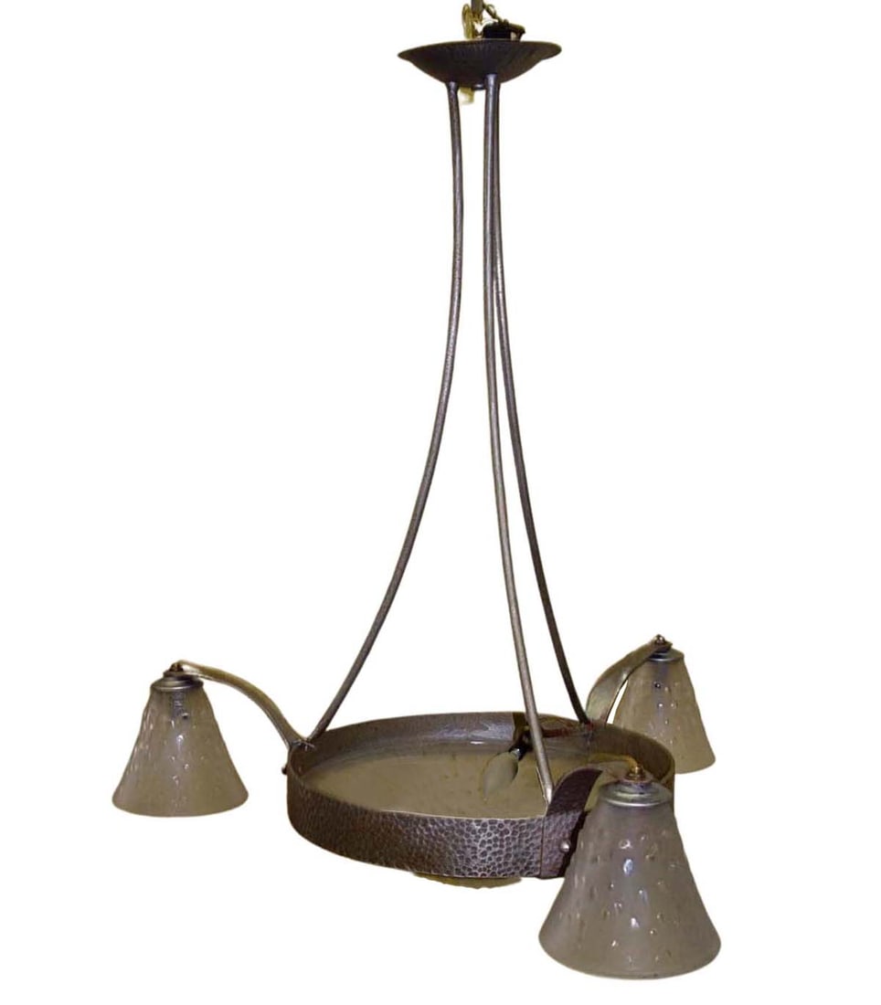 Muller Freres Luneville Chandelier French Glass Fixture ; 20th Century ...