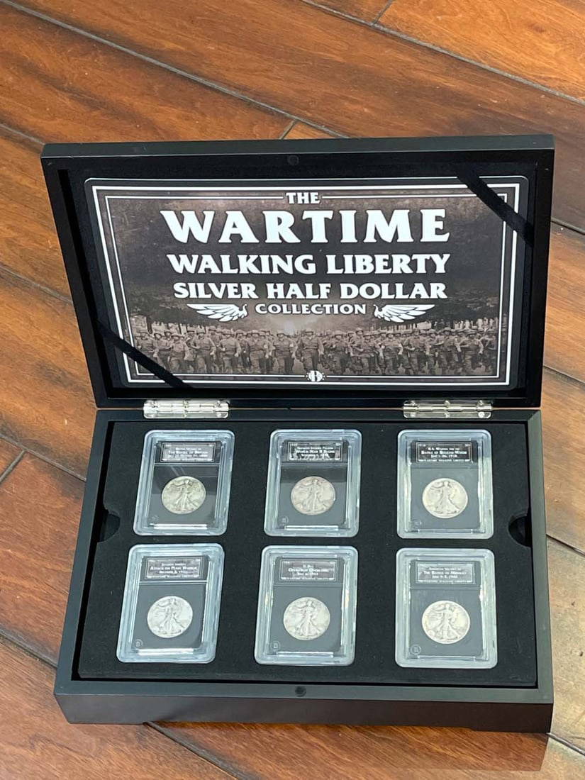 Wwii Wartime Walking Liberty Silver Half Dollar Collection W ...