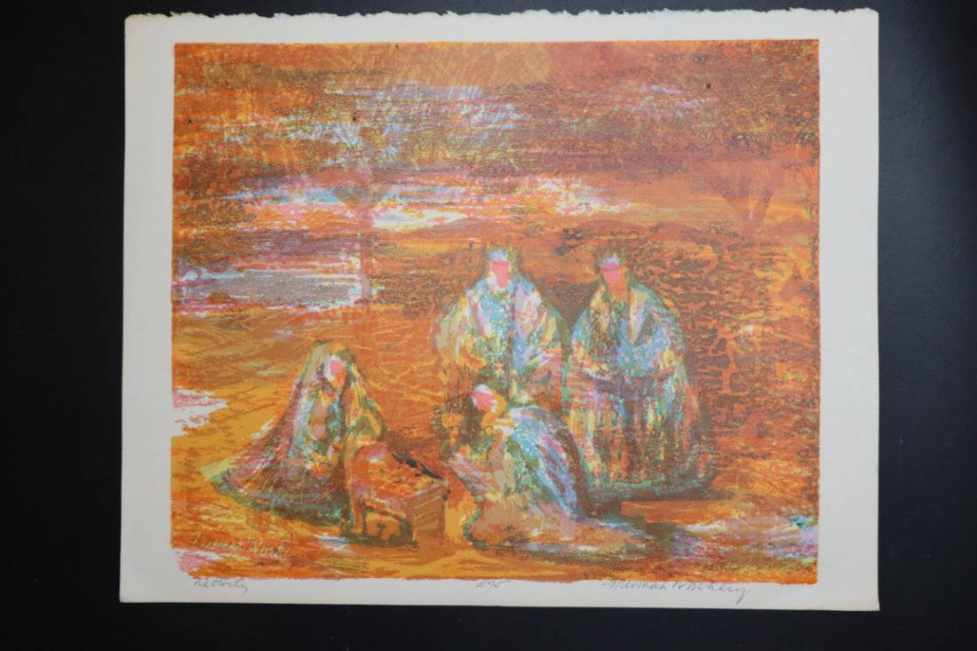 Nativity By R.freeman Worthley(1904-1978), Serigraph Limited Edition ...