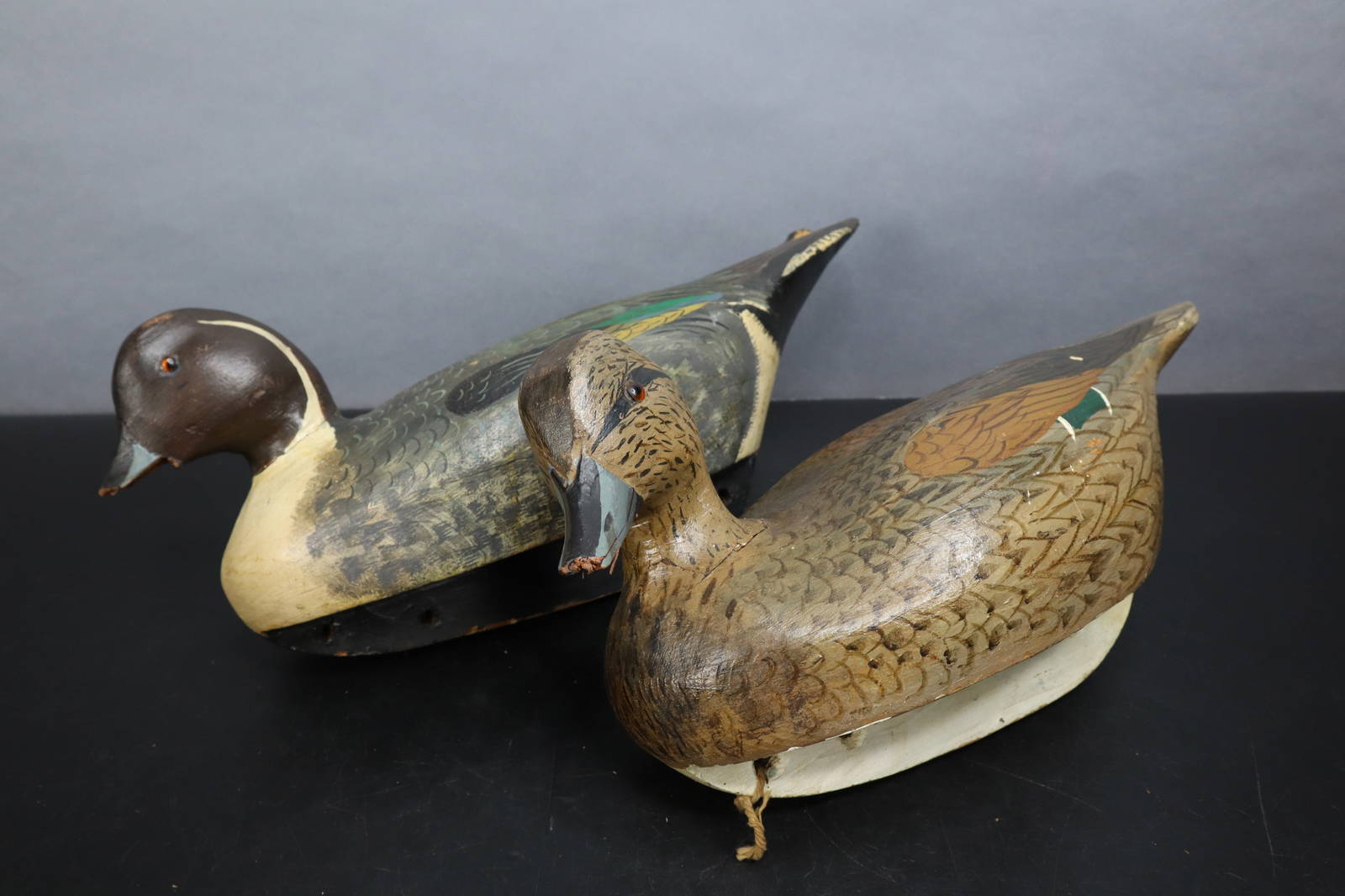 Pair Of Pintail Decoys By William "bill" R. Goenne, California, Glass ...