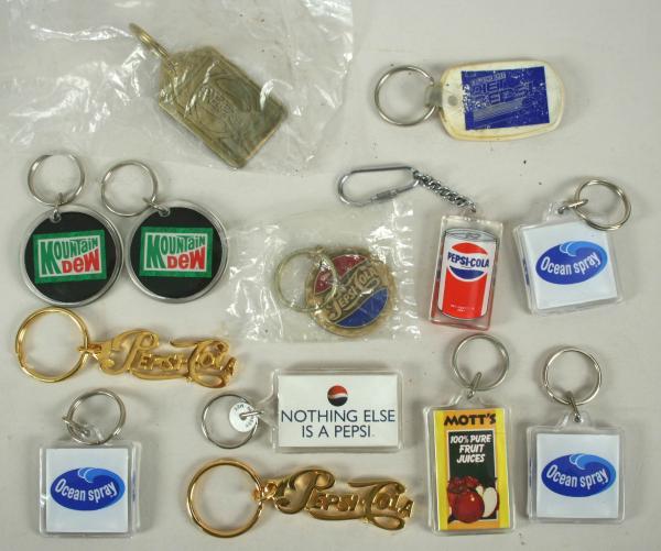 996: Pepsi-Cola Asssorted Lot Keychains Incl MINT