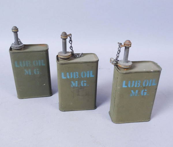 Lot 3 Machine Gun Lubricant Oil Canisters