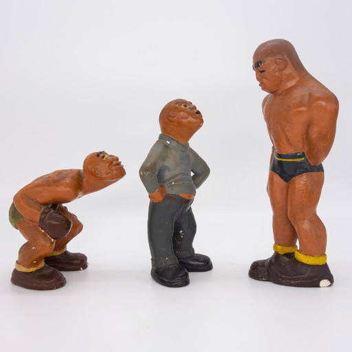 Vintage Set 3 1941 Lafayette Rittgers Boxing Figures