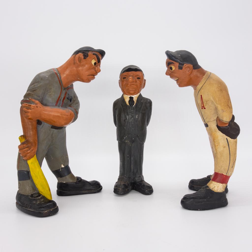 Vintage Set 3 1941 Lafayette Rittgers Baseball Figures
