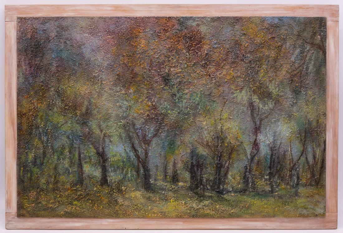 Signed Ruth Todd Impressionist Painting Trees Landscape