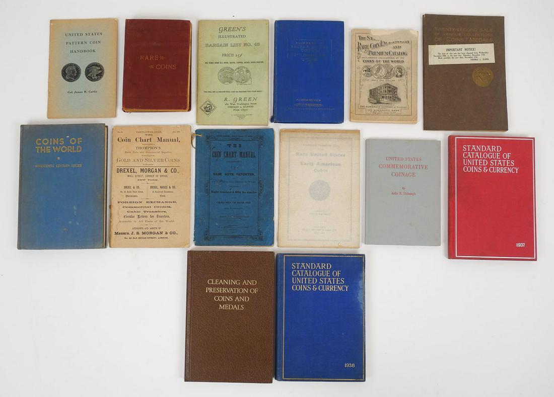 Group Of 13 Antique And Vintage Numismatic Study Coin Books