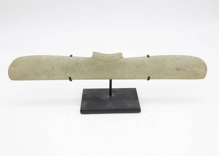 Columbian Tairona Green Stone Batwing Pectoral Pendant