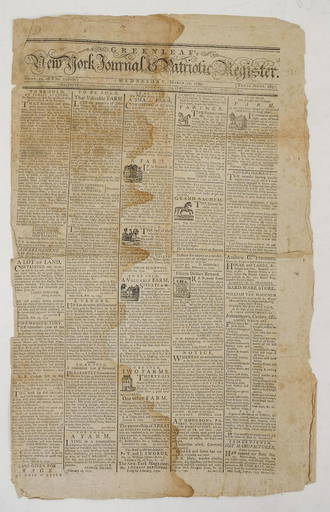 1776, June 27th New York Journal Newspaper Second Continental Congress ...