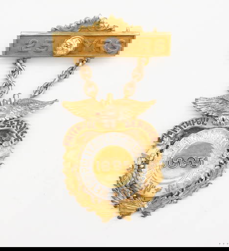 Antique Metlife Insurance 14k Gold Diamond Enamel 25 Yrs Faithful ...