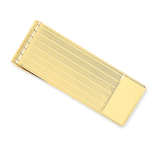 14k Solid Gold Money Clip (multi Striped)