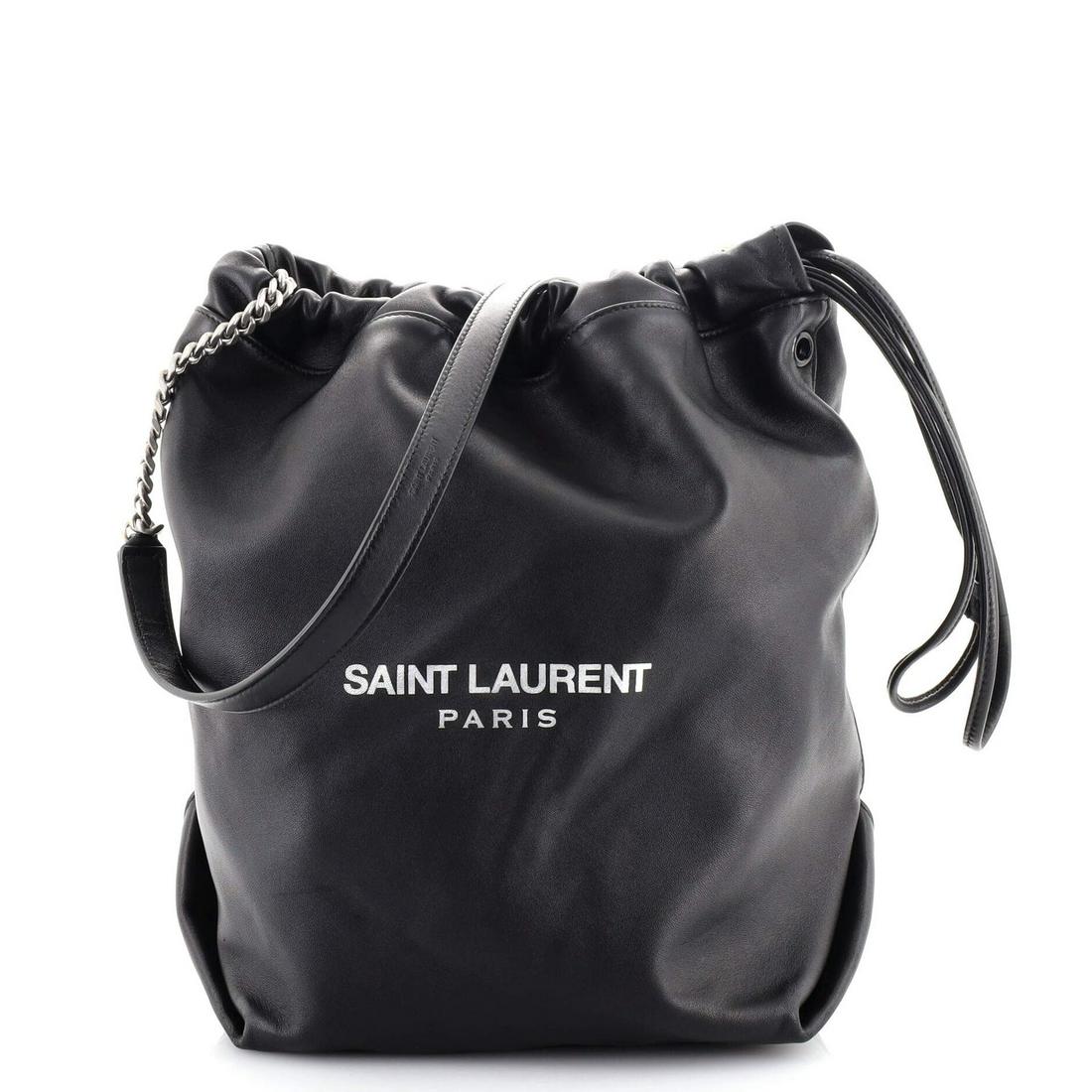 Saint Laurent Teddy Bucket Bag Leather Small
