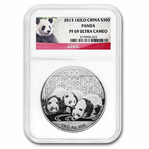 2013 China 1 Kilo Silver Panda Proof Pf 69 Ngc (dmg Box)