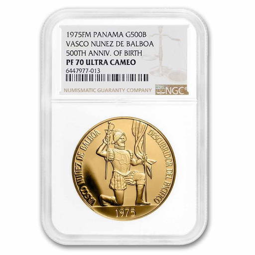 1975 Panama Gold 500 Balboas Pf 70 Ngc