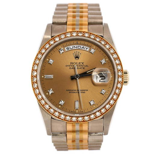 Rolex Oyster Perpetual Tridor President Day Date Automatic Watch White ...