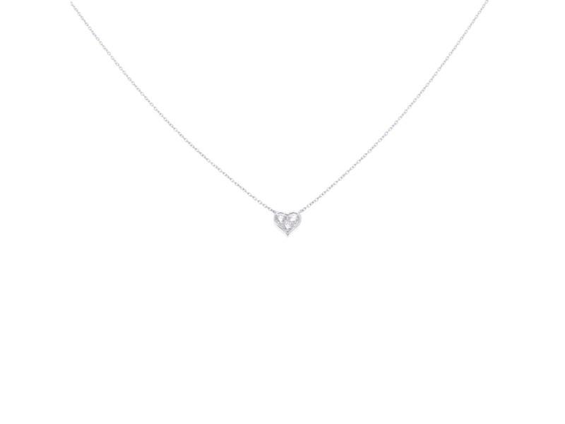 Tiffany & Co 950 Platinum Sentimental Diamond Necklace E0466 Auction