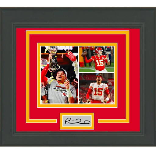 Framed Patrick Mahomes Facsimile Laser Engraved Signature Chiefs 15x16 ...