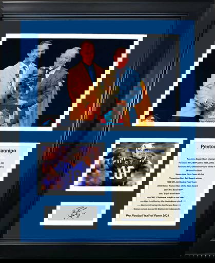 Framed Peyton Manning Hall Of Fame Facsimile Laser Engraved Auto 12"x15 ...