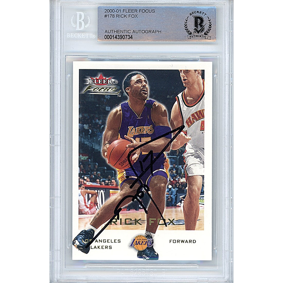 Rick Fox Signed 2000-01 Fleer Focus Basketball Card Beckett Los Angeles ...