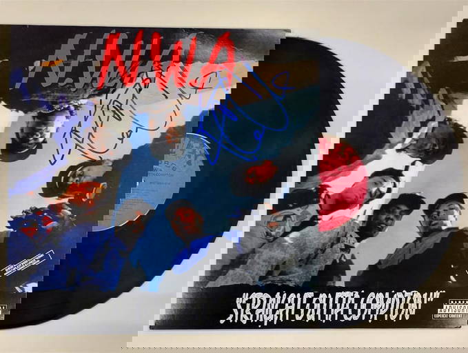 Ice Cube Signed Nwa Nwa Straight Outta Compton Vinyl Record Beckett Bas Holo