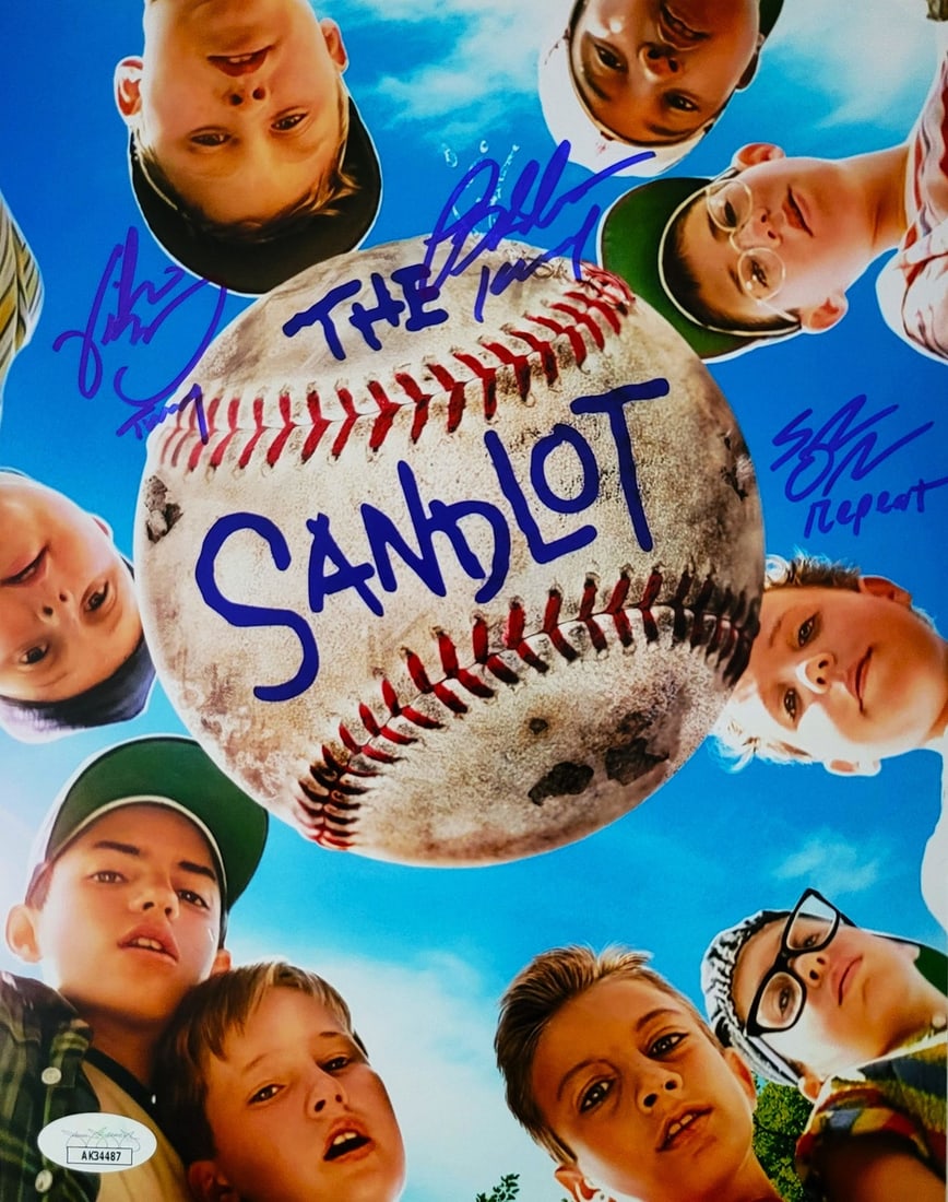 1993 "the Sandlot" Movie 8x10 Signed By Three Actors: Brandon Adams ...