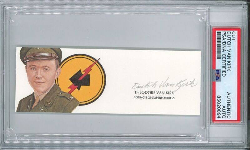 Dutch Van Kirk Signed Cut Signature Psa Dna 85020894 (d) Enola Gay ...