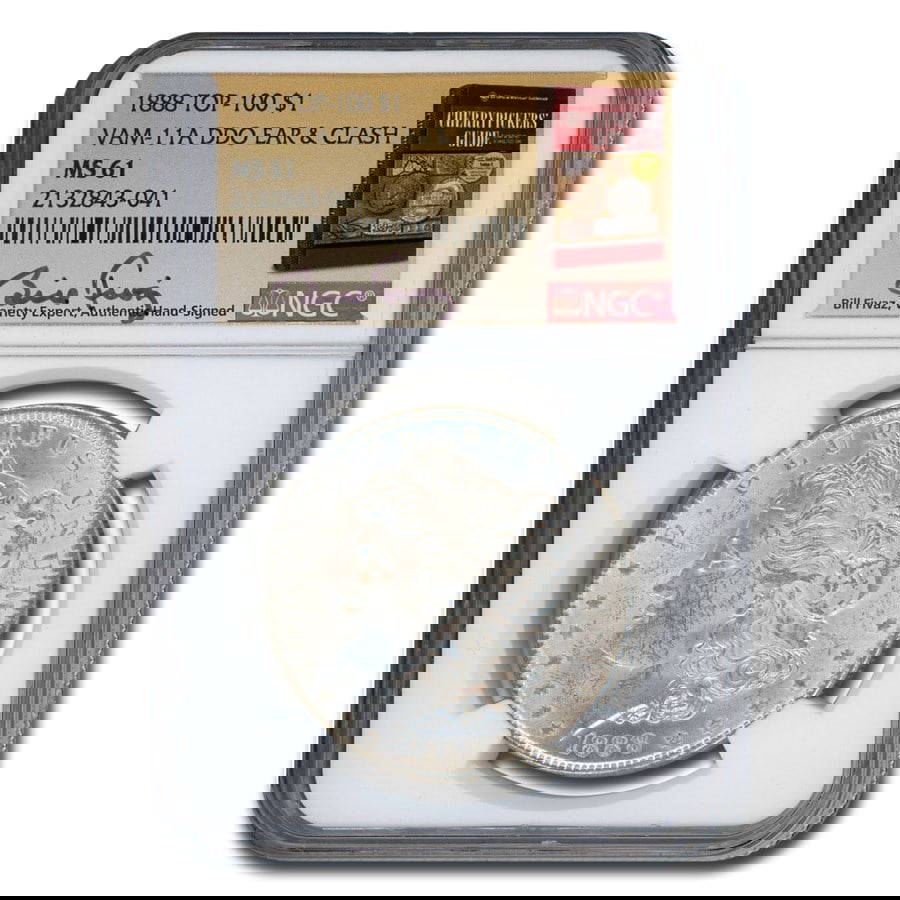 1888 Morgan Dollar Ms-61 Ngc (vam-11a, Ddo Ear & Clash, Fivaz) Auction