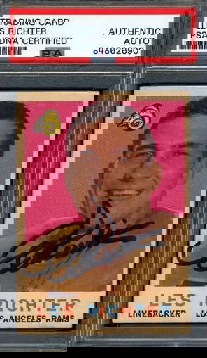 Les Richter Psa Dna Signed 1959 Topps Autograph