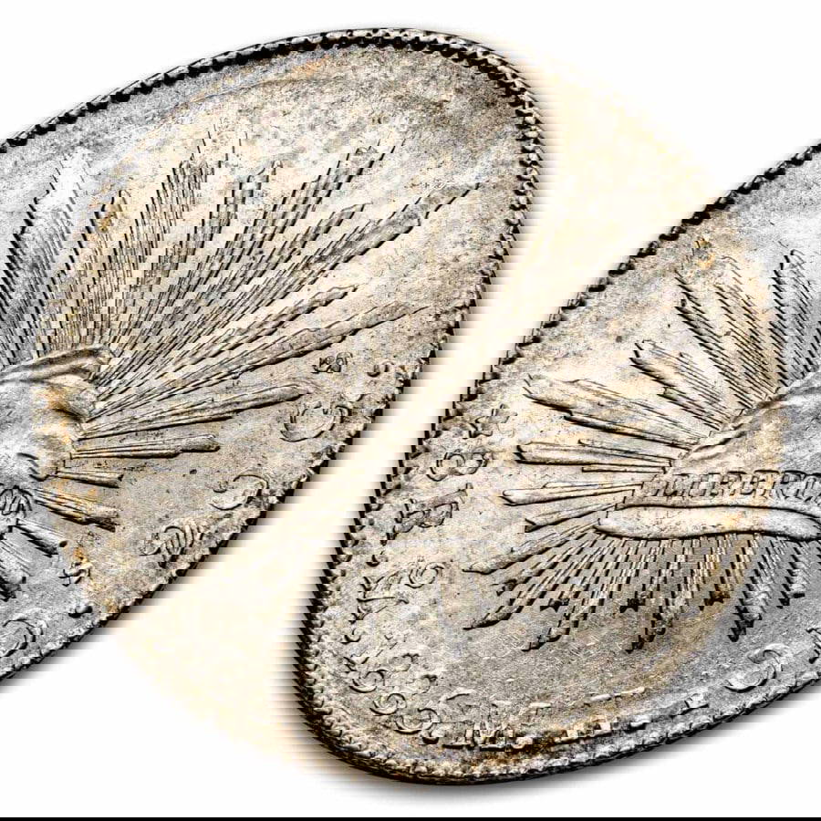 1885-mo Mh Mexico Silver 8 Reales Cap & Rays Bu Auction