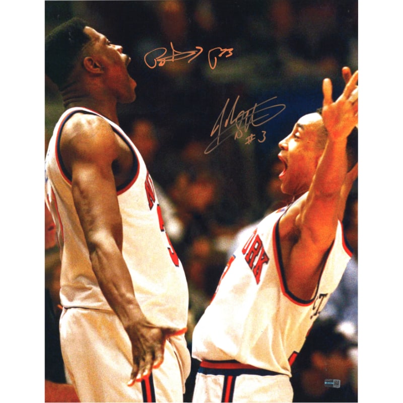 Patrick Ewing & John Starks New York Knicks Dual Signed Autographed ...