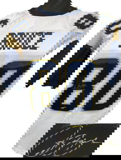 Isaac Bruce Signed St. Louis White