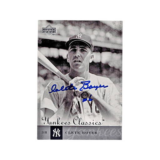 2004 Upper Deck Yankees Classics Clete Boyer Autograph Auto Signed ...