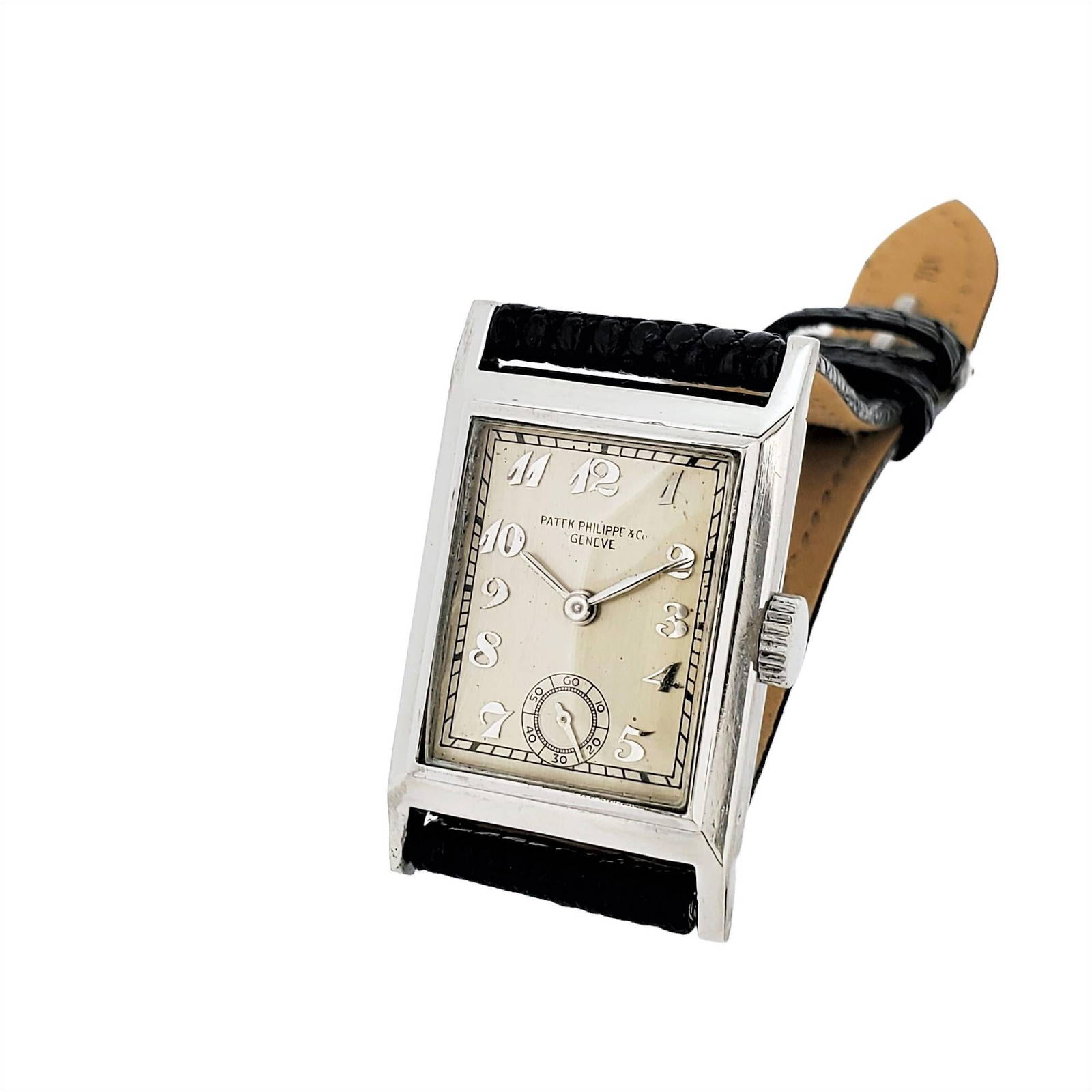 Patek Philippe Early Platinum Art Deco Rectangular Tank Style Watch ...