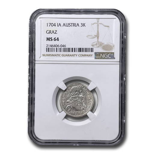 1704 Austria Silver 3 Kreuzer Leopold