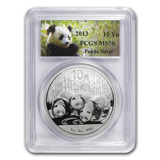 2013 China 1 Oz Silver Panda Ms 70