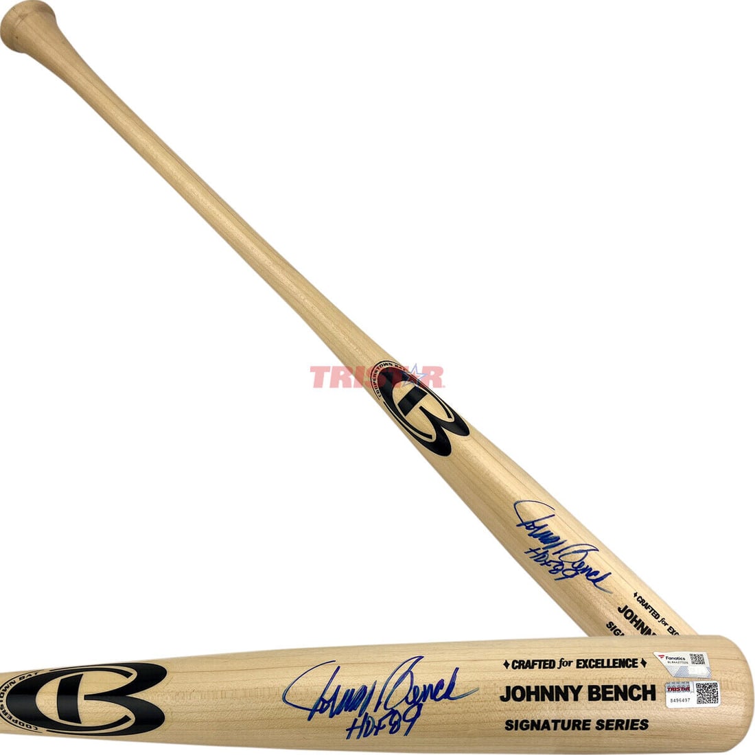 Johnny Bench Signed Autographed Cooperstown Signature Model Bat Hof 89 ...